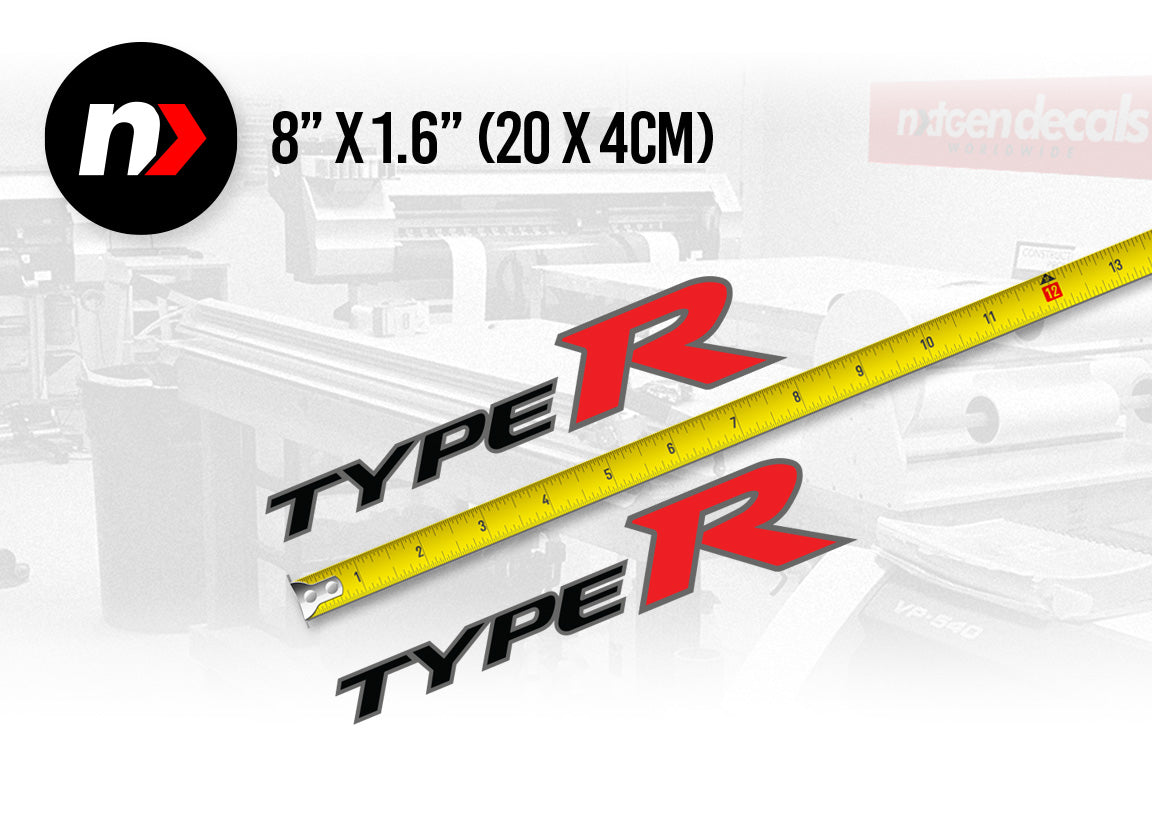 HONDA TYPE R Side Decals Stickers FK8 FK2 FN2 FD2 FL5 JDM (Set ...