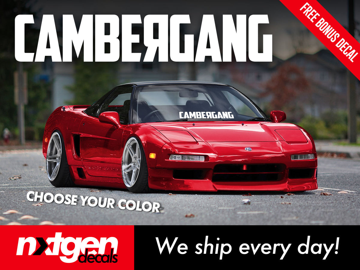 CAMBERGANG Front Windshield Decal Sticker – NxtGen Decals