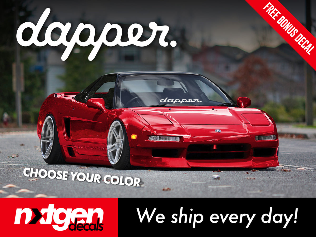 Dapper Front Windshield Vinyl Decal – NxtGen Decals